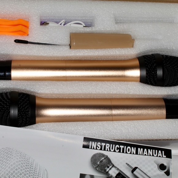 Other | Wireless Microphone Karaoke Mic Fduce Uhf Dual Handheld Dynamic ...